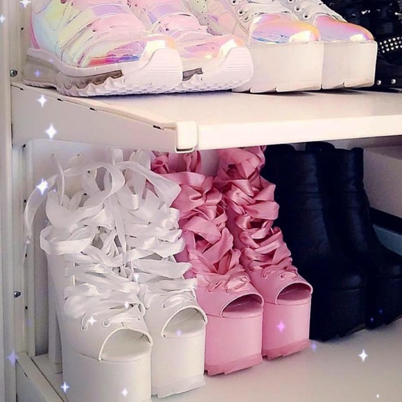 YRU | Shoes | Bnib Pink Ballet Bae Platforms Heels | Poshmark